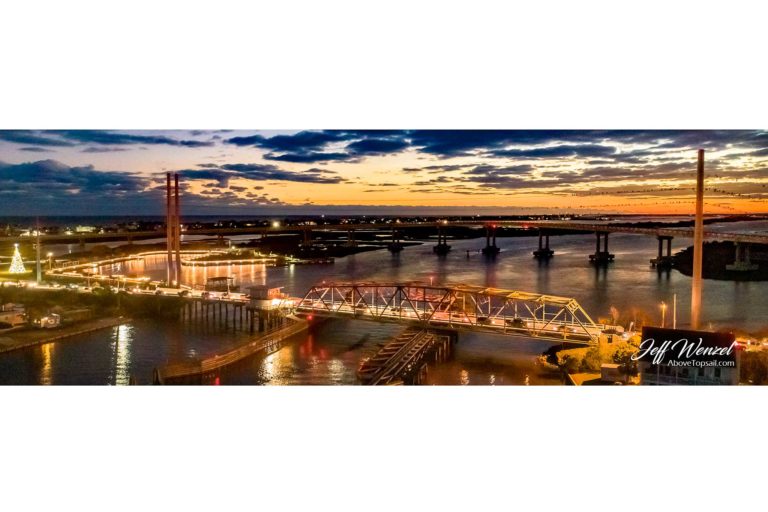 JW180 Surf City Bridges After Sunset – Above Topsail