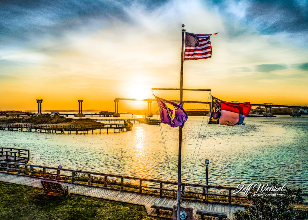 JW164 Soundside Park Construction Sunset – Above Topsail